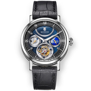 Waldhoff Ultramatic II Tourbillon Hand Wind Blue Dial Men's Watch ...