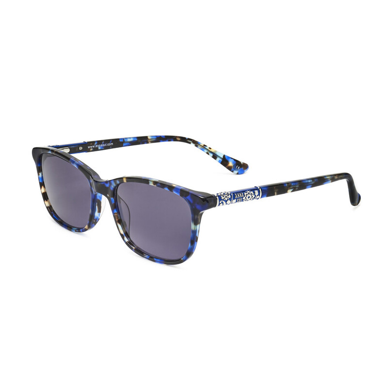 Anna Sui Ladies Blue Square Sunglasses AS 658AS 840311405572 - Jomashop