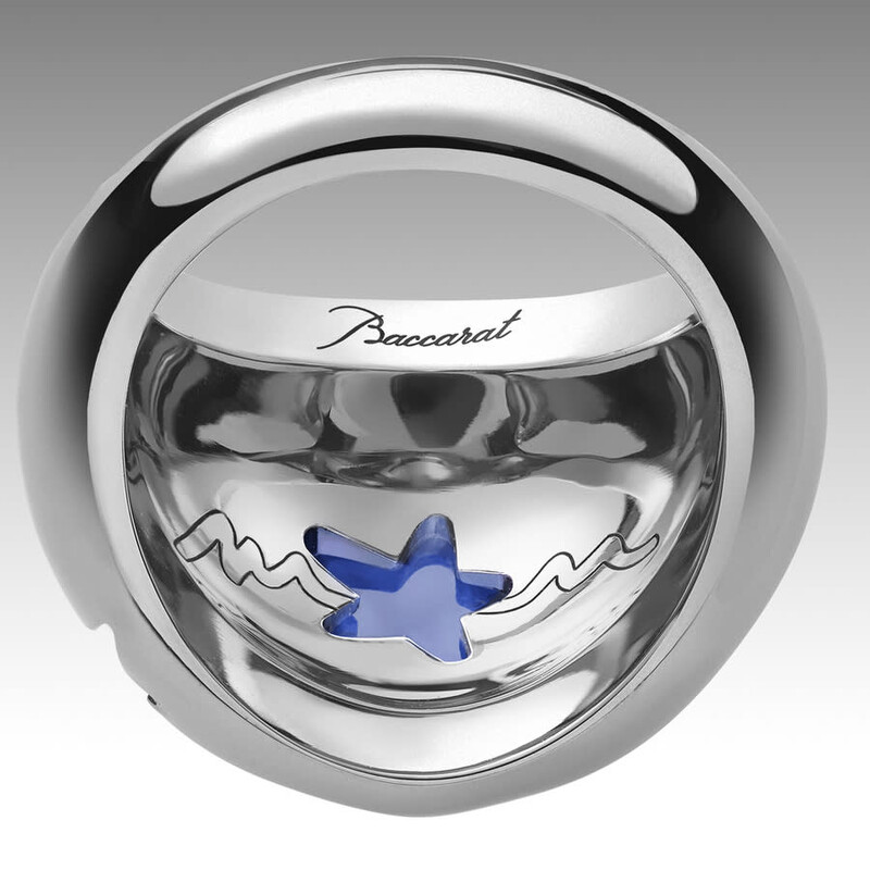 Baccarat Women's Galea Sterling Silver Blue Crystal Ring 2805620 ...