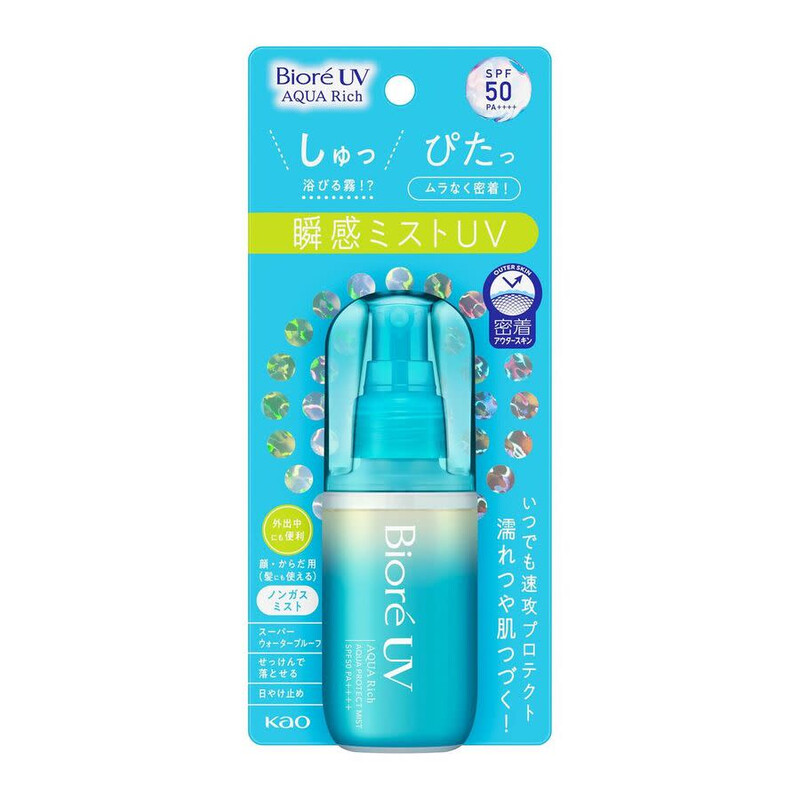 Kao Biore Unisex UV Aqua Rich Aqua Protect Mist SPF 50 PA ...