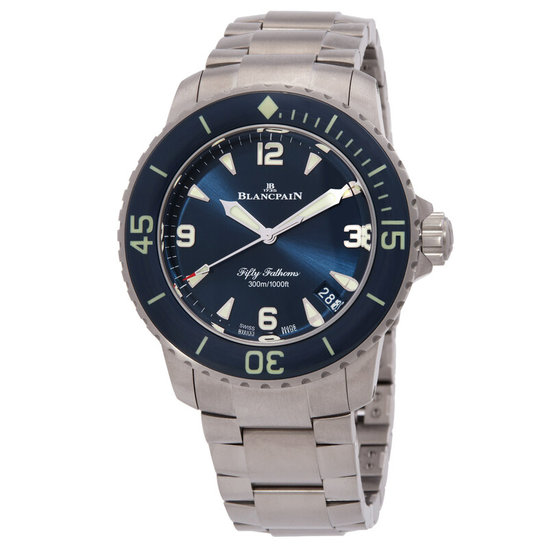 Blancpain Fifty Fathoms Automatic Blue Dial Men's Watch 5010 12B40 98S ...