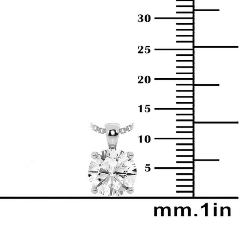 Brilliant Diamond 2 Carat Round Lab Grown Diamond Solitaire Pendant in ...