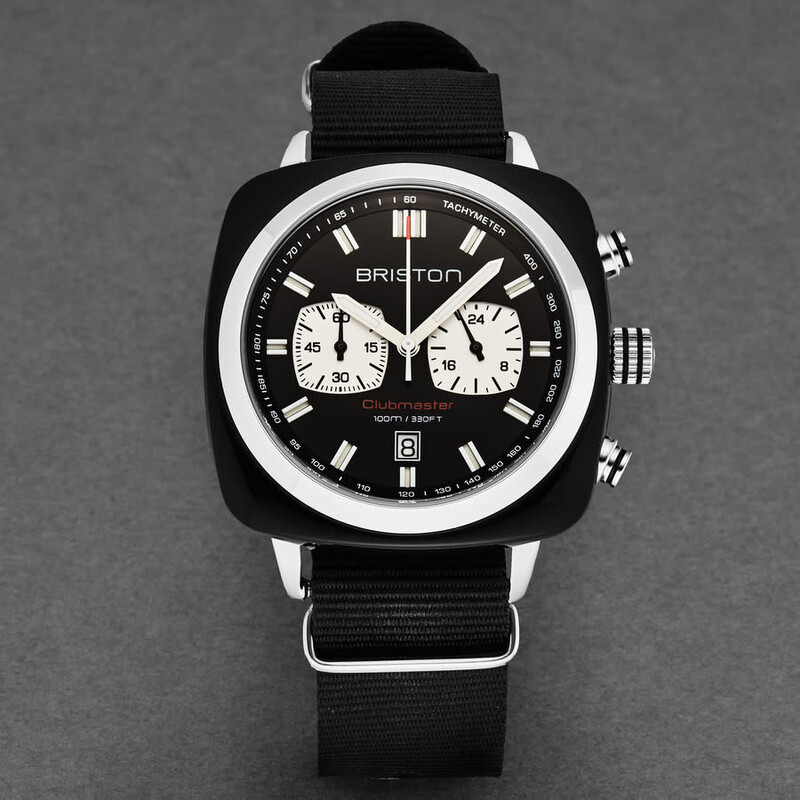 Briston Clubmaster Chronograph Quartz Black Dial Men's Watch 17142.SA ...