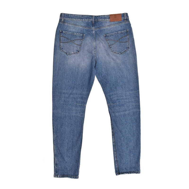 Brunello Cucinelli Light Blue Relaxed Trousers, Brand Size 66 (US Size ...