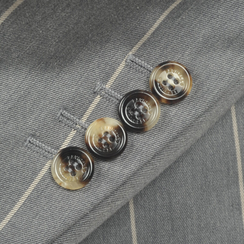 Brunello Cucinelli Light Grey Wool Blend Blazer, Brand Size 50 (US Size ...