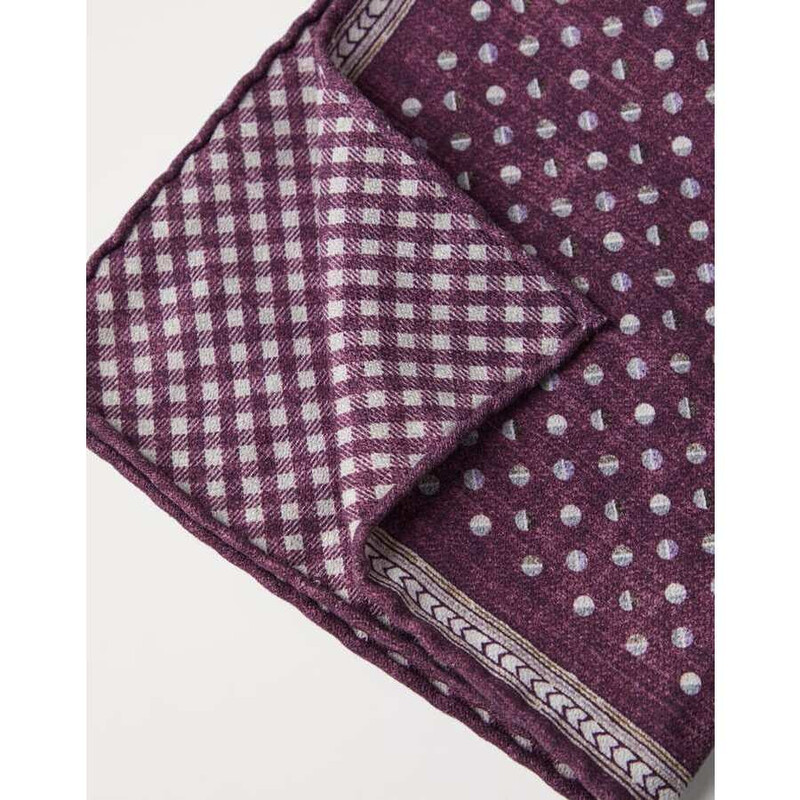 Brunello Cucinelli Men'S Purple Silk Pocket Square, Brand Size OS (US ...