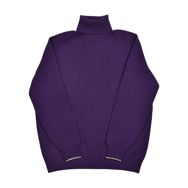 Brunello Cucinelli Purple Cashmere Turtleneck Sweater, Brand Size 54 ...