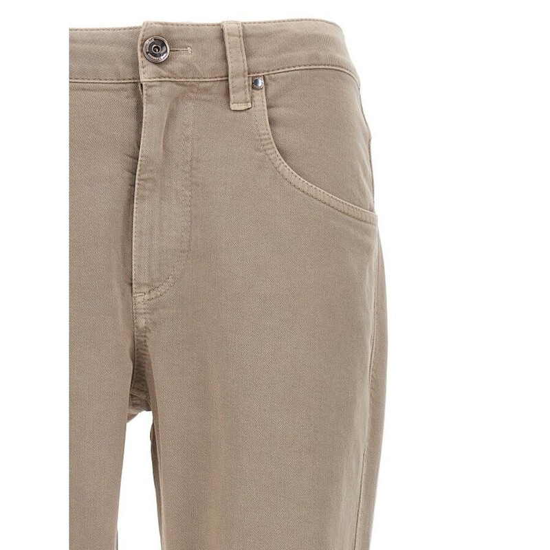 Brunello Cucinelli Coffee Cream Straight Five Pocket Trousers, Brand ...