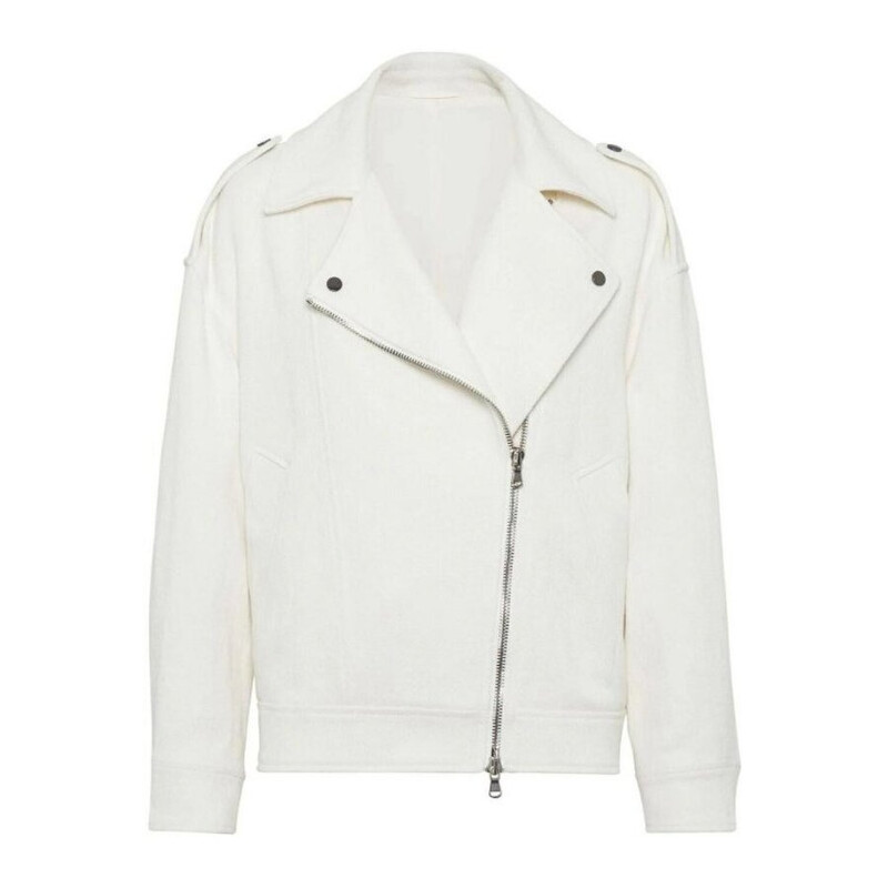 Brunello Cucinelli Off White Cotton Linen Jacket, Brand Size 34 (US ...