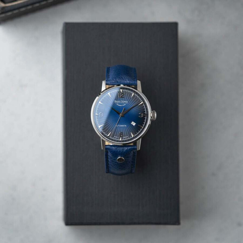 Bruno Sohnle Stuttgart Automatic Blue Dial Men's Watch 17-12173-361 ...