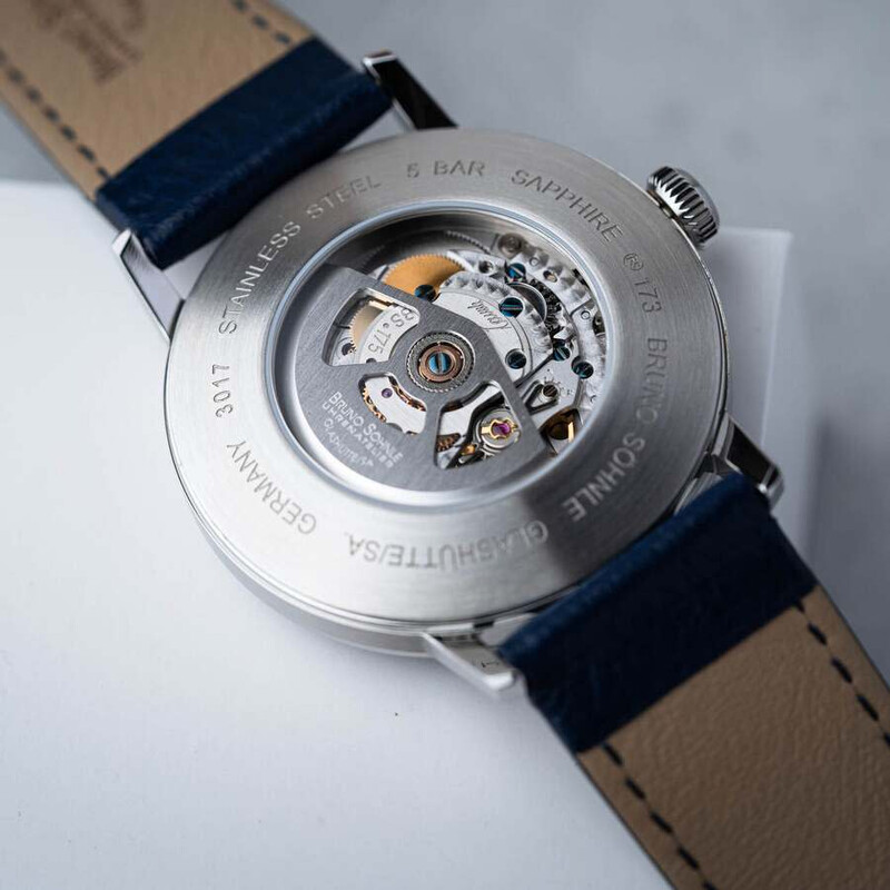 Bruno Sohnle Stuttgart Automatic Blue Dial Men's Watch 17-12173-361 ...