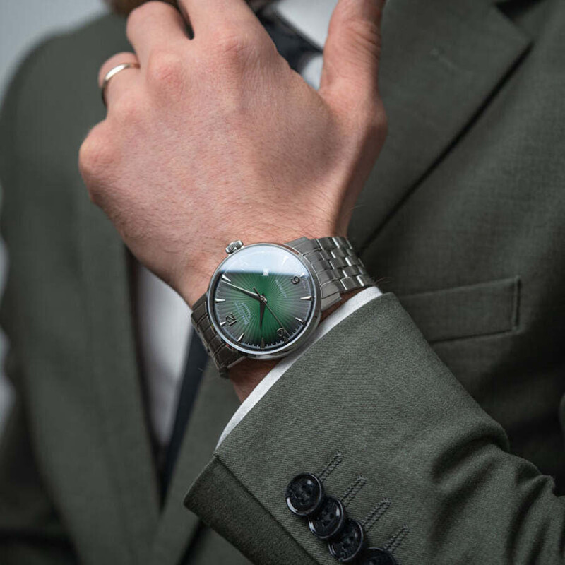 Bruno Sohnle Stuttgart Automatic Green Dial Men's Watch 17-12173-662 ...