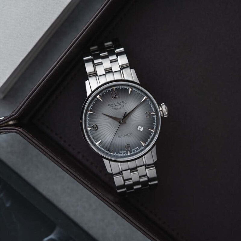 Bruno Sohnle Stuttgart Automatic Grey Dial Men's Watch 17-12173-862 ...