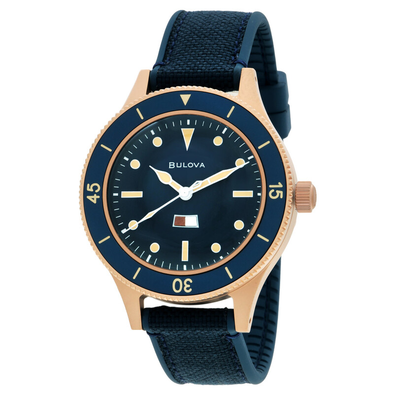 Bulova Mil Ships 150th Anniversary Special Edition Automatic Blue Dial ...
