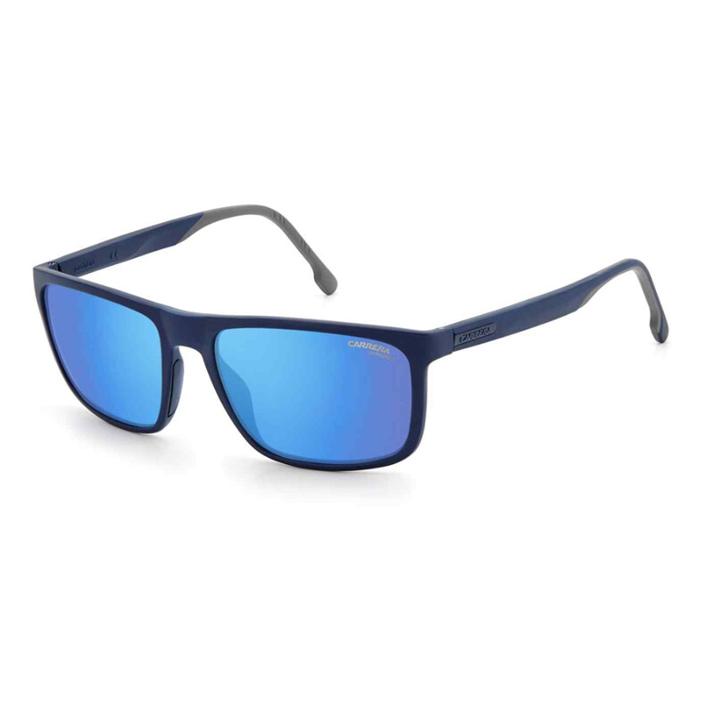 Carrera Grey Blue Mirror Rectangular Men's Sunglasses CARRERA 8047/S ...