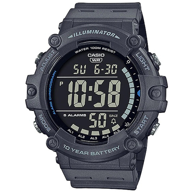 Casio Alarm World Time Quartz Digital Black Dial Men's Watch AE-1500WH ...