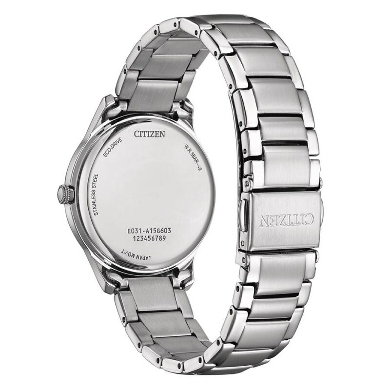 Citizen Eco-Drive Crystal Green Dial Ladies Watch EM1220-58Y ...