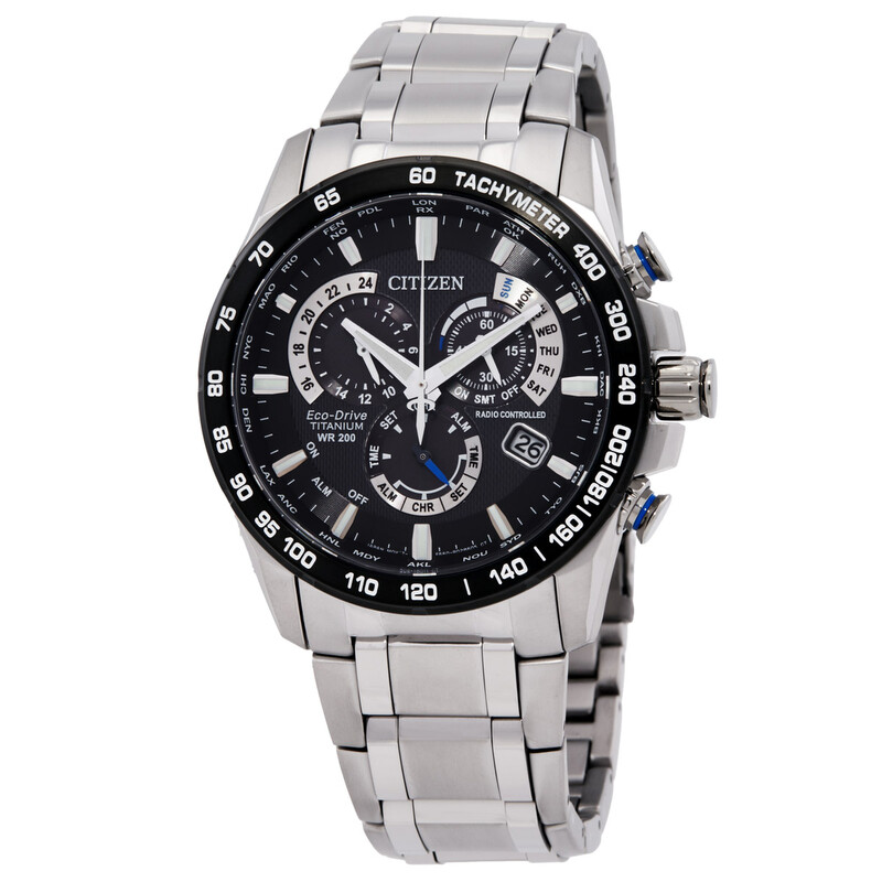 Citizen Perpetual Chrono A-T Eco-Drive Black Dial Watch CB5908-57E ...