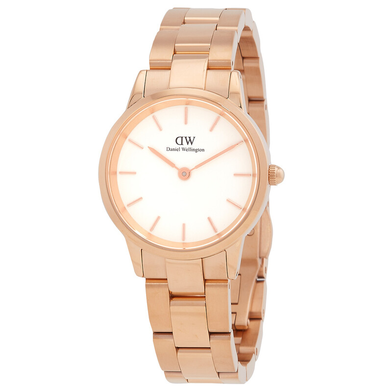 Daniel Wellington Iconic Link Quartz White Dial Ladies Watch DW00100213 ...