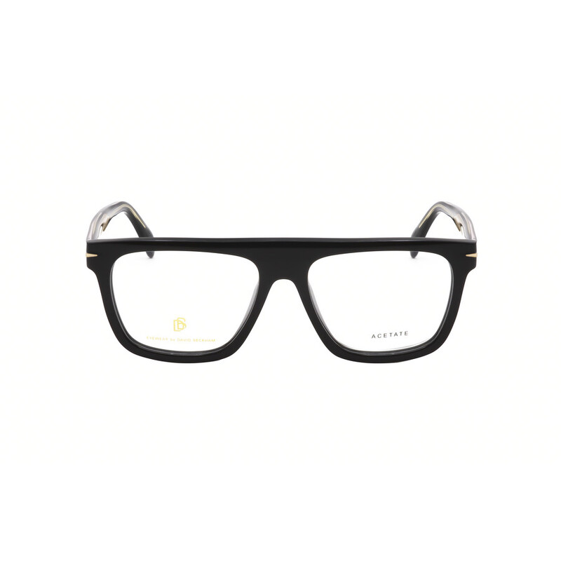 David Beckham Men's Black Rectangular Eyeglass Frames DB 7096 ...