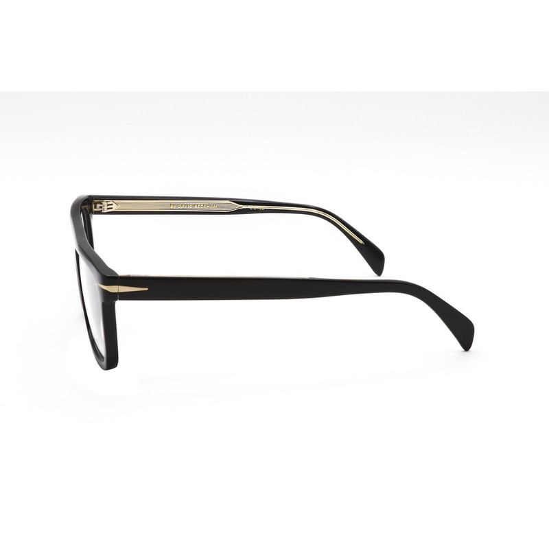 David Beckham Men's Black Rectangular Eyeglass Frames DB 7096 ...