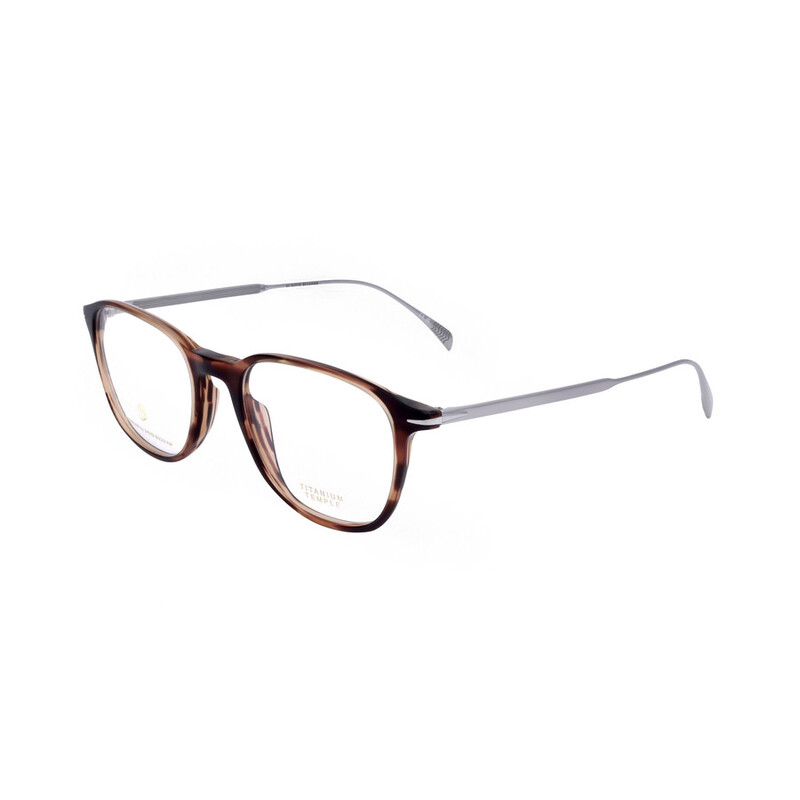 David Beckham Men's Brown Rectangular Eyeglass Frames DB 1148 ...
