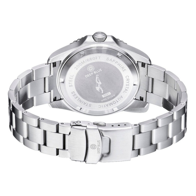 Deep Blue Pro Diver 200 Automatic Blue Dial Men's 42 mm Watch ...