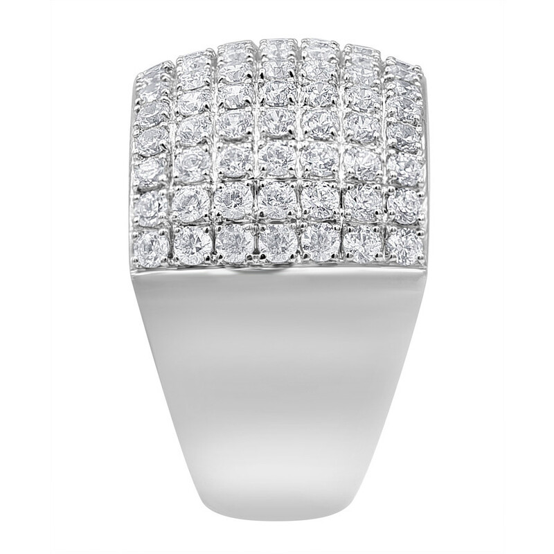 Diamondmuse 2 Carat Round Natural Diamond Multi Row Band Ring for Women ...