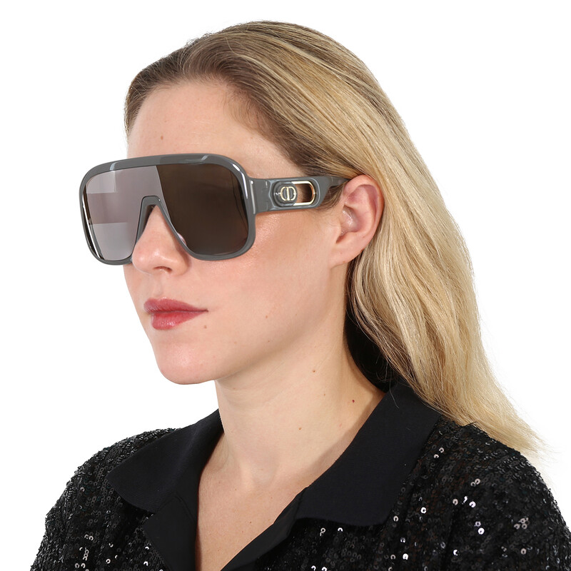 Dior DIORBOBBYSPORT M1U Silver Mirror Shield Ladies Sunglasses CD40054U ...