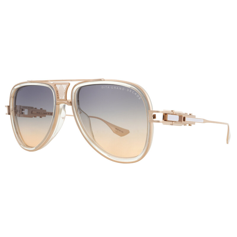 Dita GRAND-DECADE Grey to Apricot Gradient Pilot Unisex Sunglasses ...