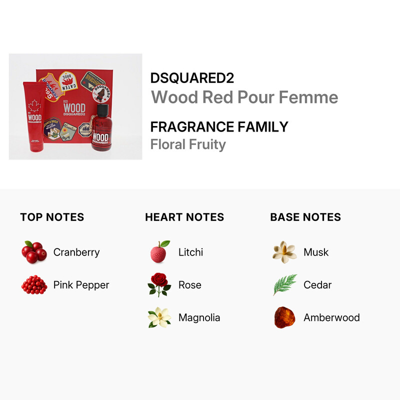 Dsquared2 Ladies Wood Red Pour Femme Gift Set Fragrances 8011003862740 ...