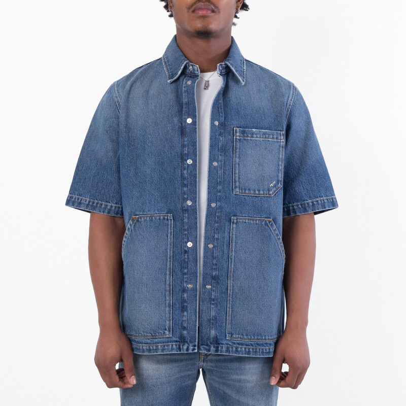 Fendi Men's Oversize Denim Shirt, Brand Size 50 ( US Size 40 ) FW1315 ...