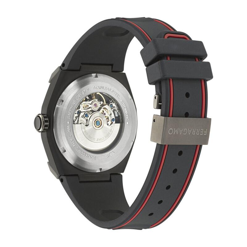 Ferragamo Supreme Skeleton Automatic Black Dial Men's Watch SFTA00124 ...
