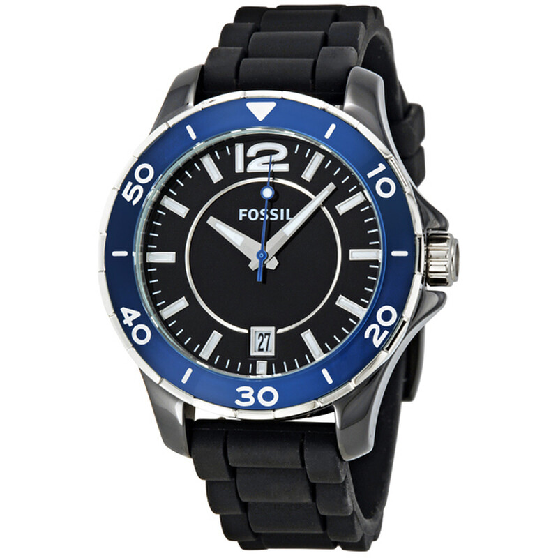 Fossil Black Dial Unisex Watch CE1036 691464655280 - Watches, Casual ...