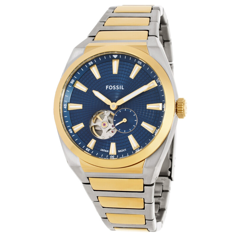 Fossil Everett Automatic Blue Dial Men's Watch ME3275 807320017387 ...