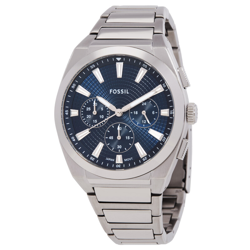 Fossil Everett Chronograph Quartz Blue Dial Men's Watch FS6104 ...