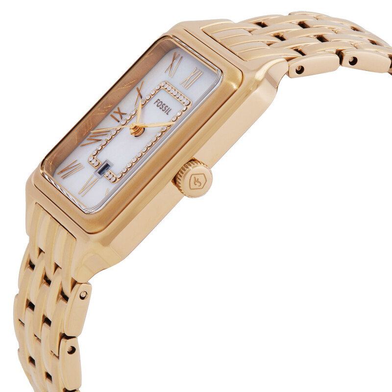 Fossil Raquel Quartz White Mother of Pearl Dial Ladies Watch ES5304 ...