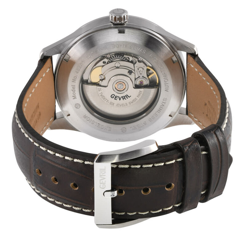 Gevril Excelsior Automatic Silver Dial Men's Watch 48201 840840142672 ...