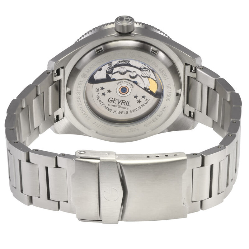 Gevril Mariner Row Automatic Blue Dial Men's Watch 46903B 840840149503 ...