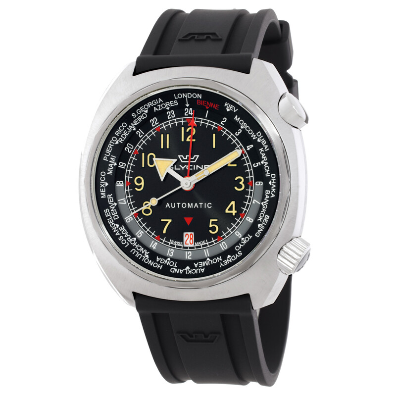 Glycine Airman SST GMT Automatic Black Dial Men's Watch GL0312 ...