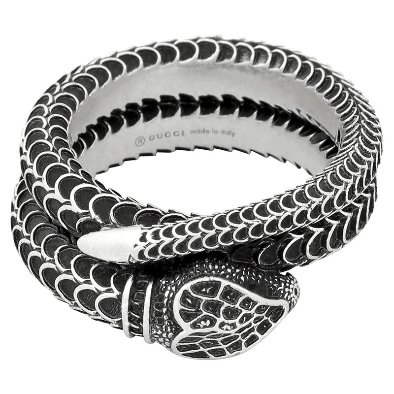 Gucci Garden Snake Ring, Size 19 YBC577294001 - Jewelry, Mens Jewelry ...