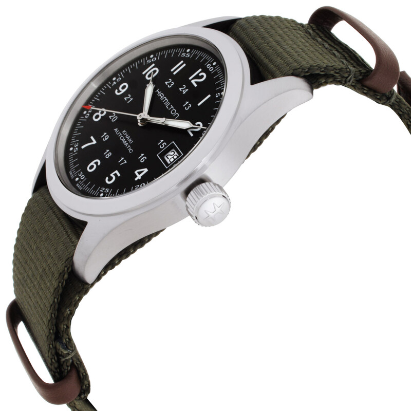 Hamilton Khaki Field Call of Duty Automatic Black Dial Men's Watch ...