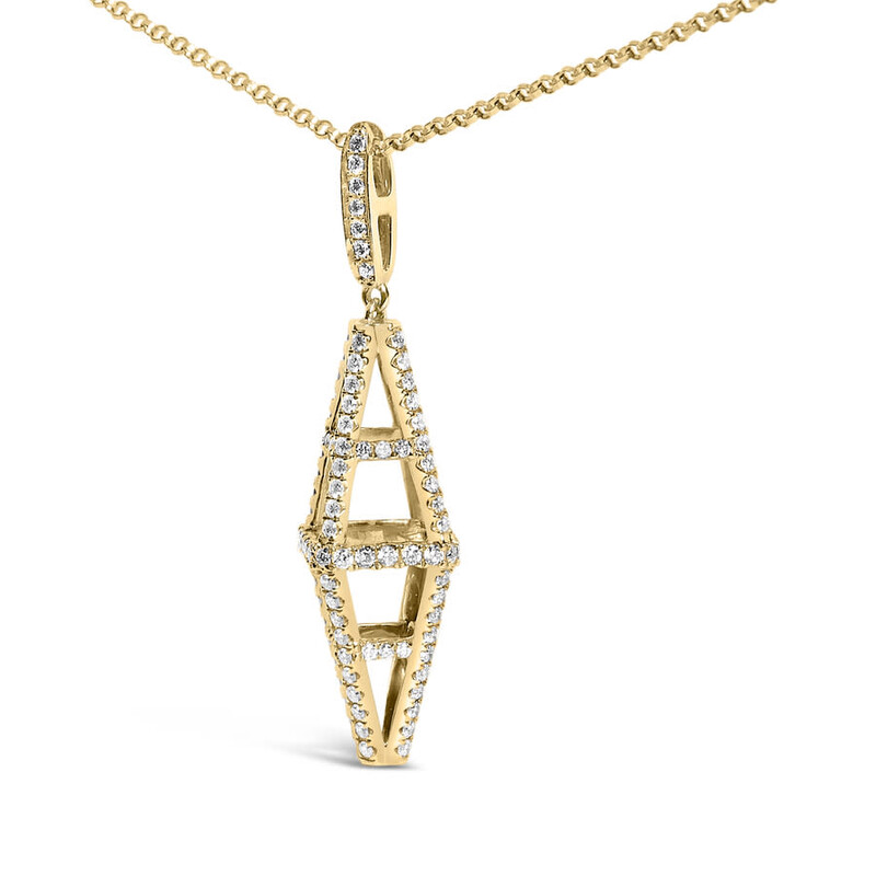 Haus Of Brilliance 14K Yellow Gold 1.0 Cttw Diamond Studded Geometric ...