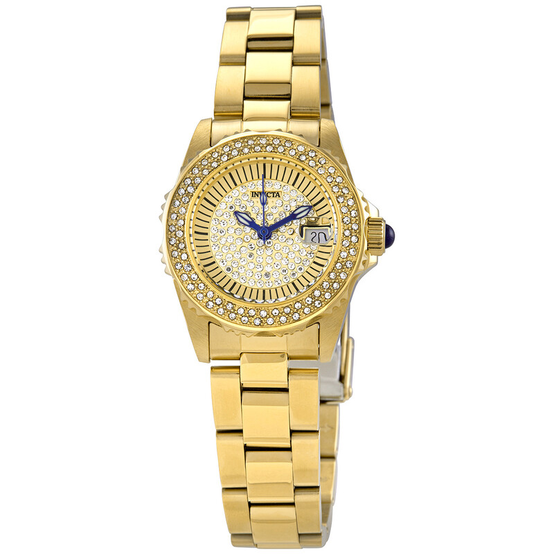 Invicta Angel Quartz Champage Crystal-set Dial Ladies Watch 28441 ...