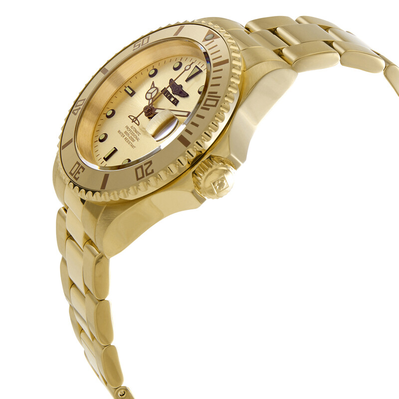 Invicta Pro Diver Automatic Gold Dial Men's Watch 24762 886678299676 ...