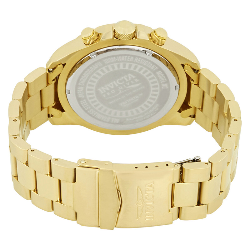 Invicta Pro Diver Chronograph Gold Dial Men's Watch 22720 886678277933 ...