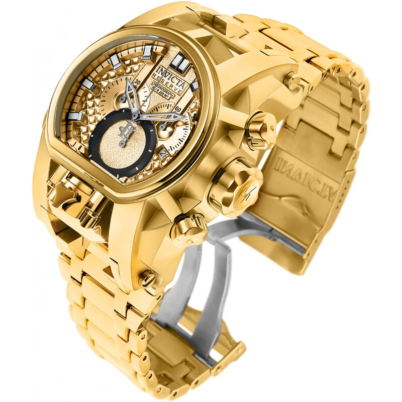 Invicta Reserve Chronograph Gold Dial Men's Watch 25210 886678305551 ...