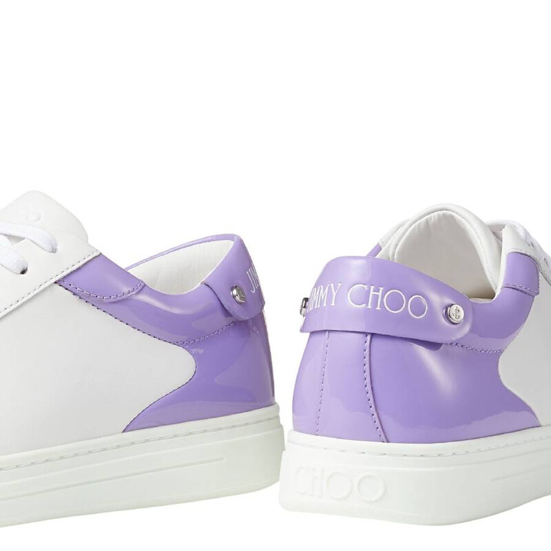 Jimmy Choo Rome/F Leather Low-Top Sneakers, Brand Size 39.5 ( US Size 9 ...