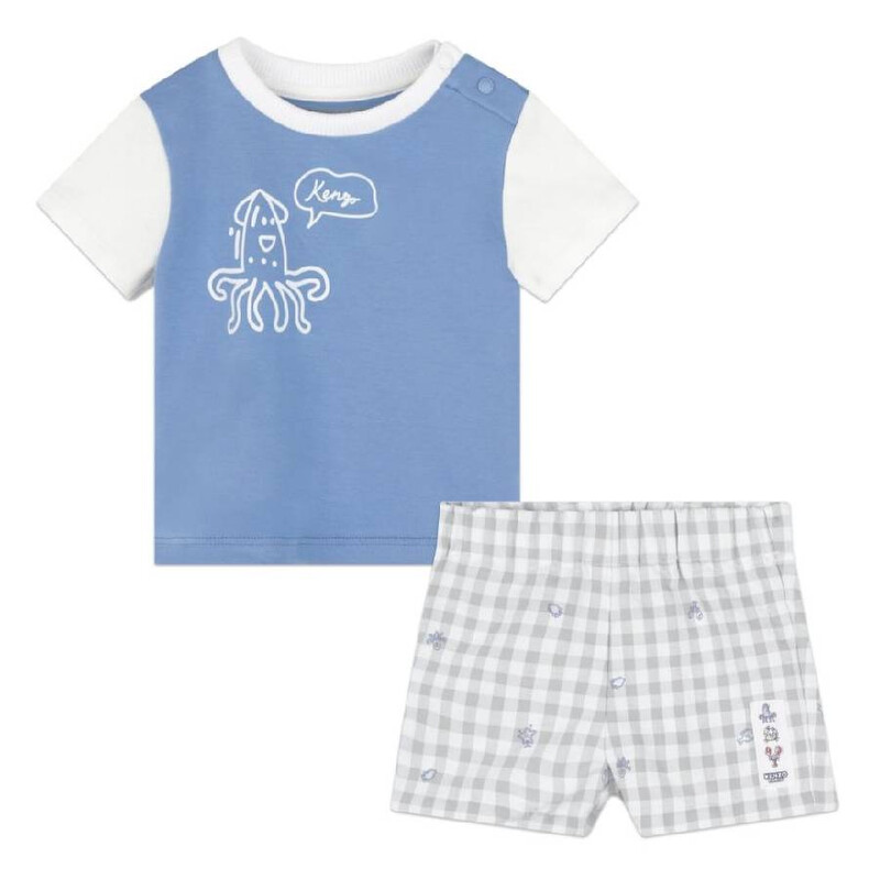 Kenzo Kids All-Over Graphic Print Shorts Set, Size 6M K60068-81G ...