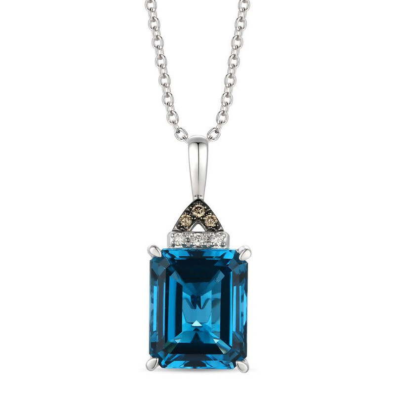 Le Vian Deep Sea Blue Topaz Pendant set in 14K Vanilla Gold 88715 ...
